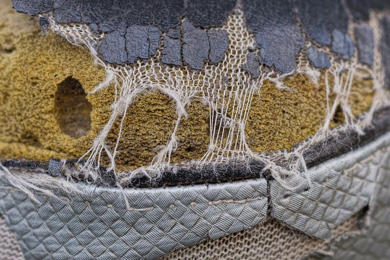Part of the Old One Made of Torn Gray Black Leather Stock Photo - Image ...
