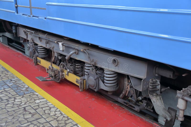 Part of the Old Train Braking System Stock Photo - Image of drive ...