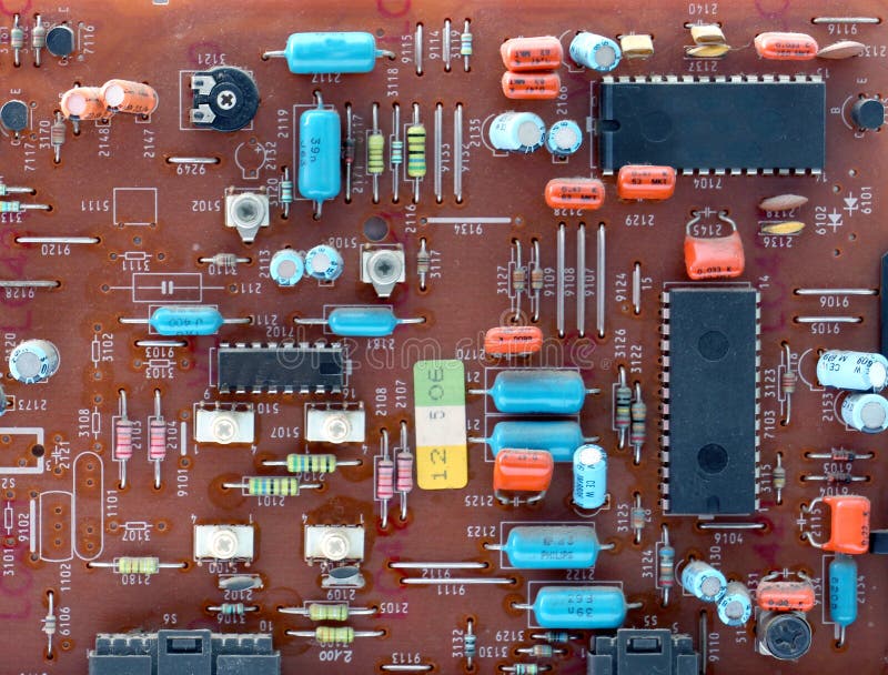 Part of Old Vintage Printed Circuit Board Stock Photo - Image of hole ... Part of Old Vintage Printed Circuit Board Stock Photo - Image of hole ...