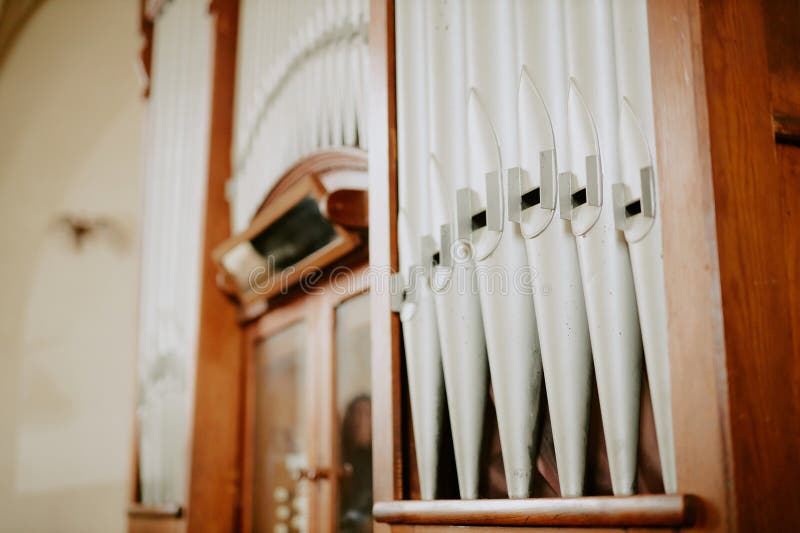 Part of Pipe Organ in Cathedral Editorial Stock Image - Image of church ...