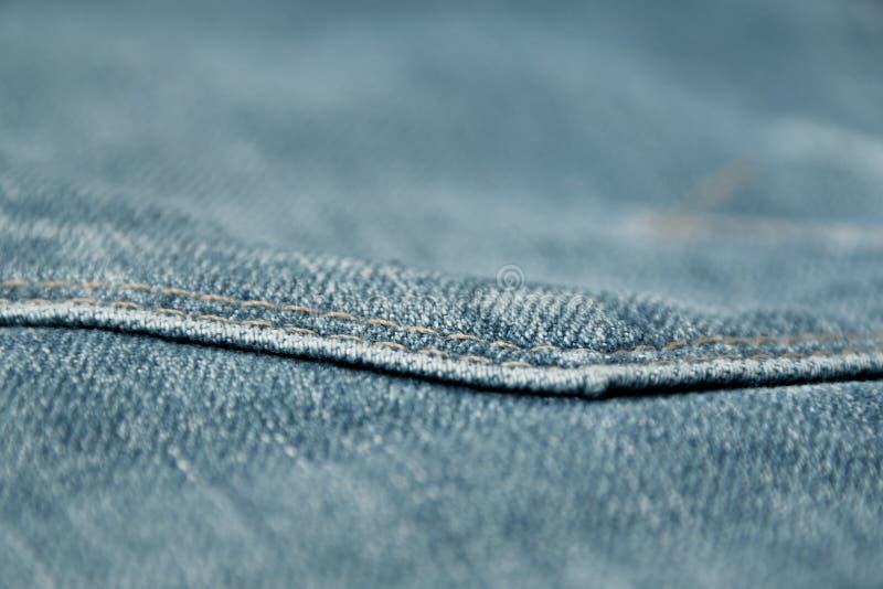 Part of the Pocket, on Jeans with Beautiful Embossed Stitching, Seam ...