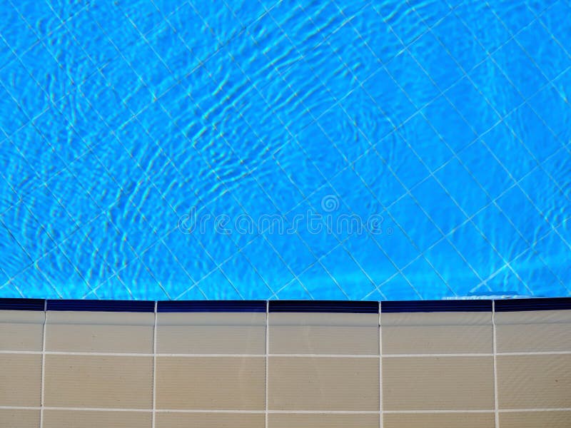 Blue Bottom of the Pool. Pool Water Top View, Rectangular Pool Tile ...