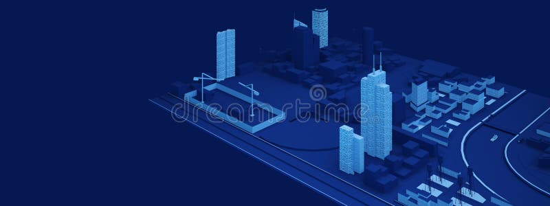 Part of Primitive City with Building Site Stock Illustration ...