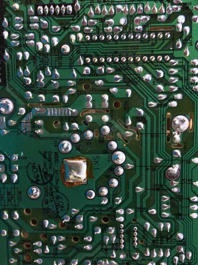 Part of a Printed Circuit Board of a Computer Editorial Photo - Image ...