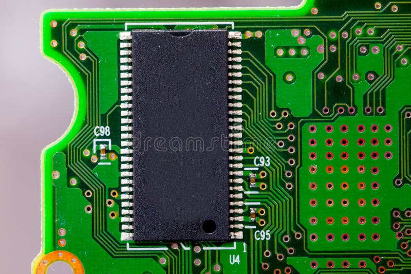 Part of Printed Circuit Board with Parts. Computer Part. Chipset and ... Part of Printed Circuit Board with Parts. Computer Part. Chipset and ...