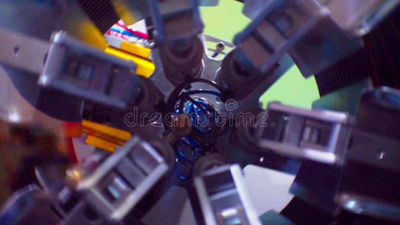 Rotating Part of a Production Machine. Stock Footage - Video of engine ...
