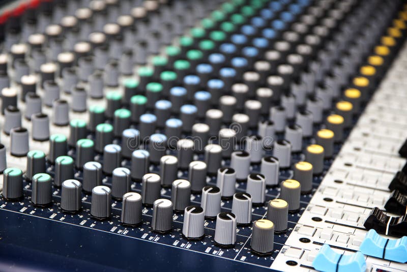 Part of a Proffesionellen Sound Mixing Console, Music Device for Stock ...