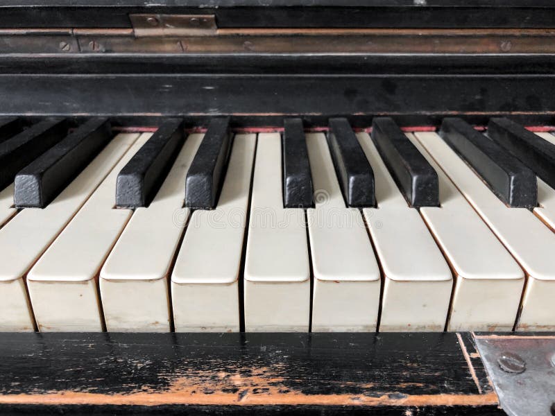Old piano keys. stock photo. Image of harmony, abstract - 153063778