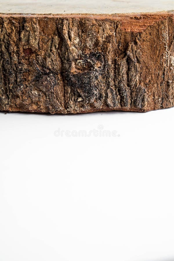 Part of Raw Chopping Block on White Background Stock Photo - Image of ...
