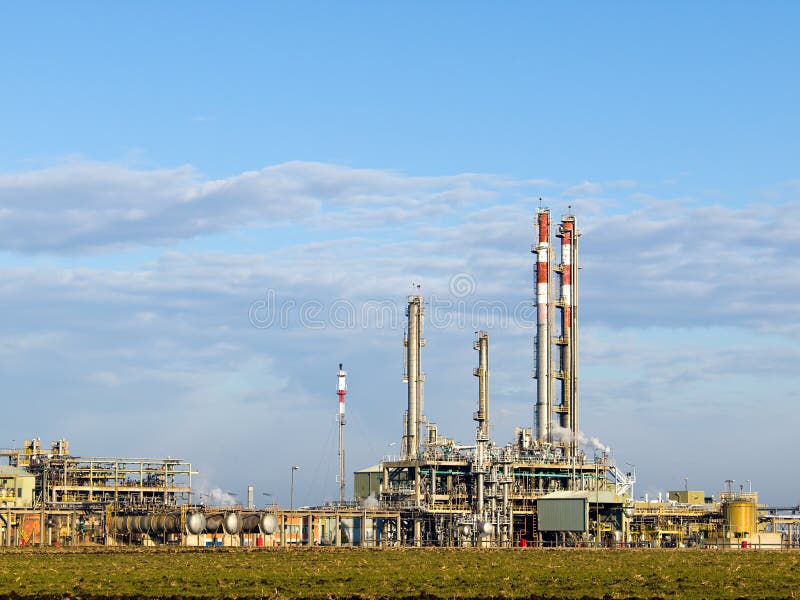 Part of refinery complex stock image. Image of gasoline - 8786477