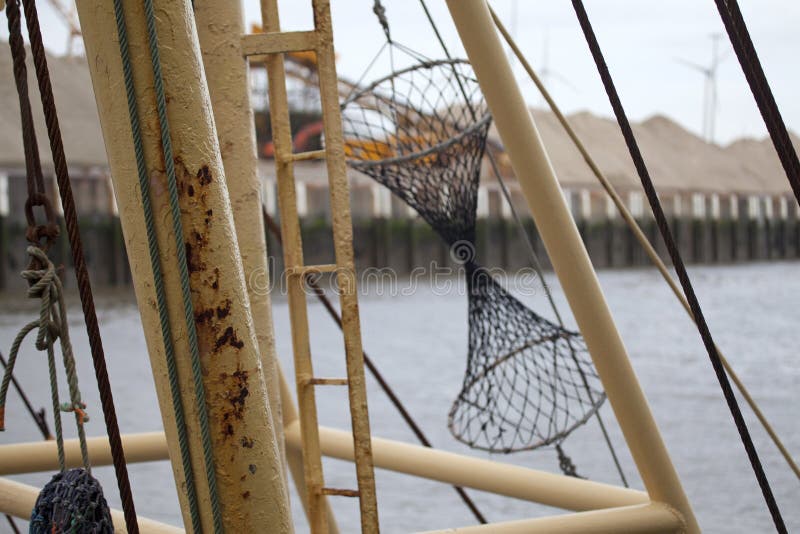 Part of the Rig of a Fishing Boat Stock Image - Image of belgium ...