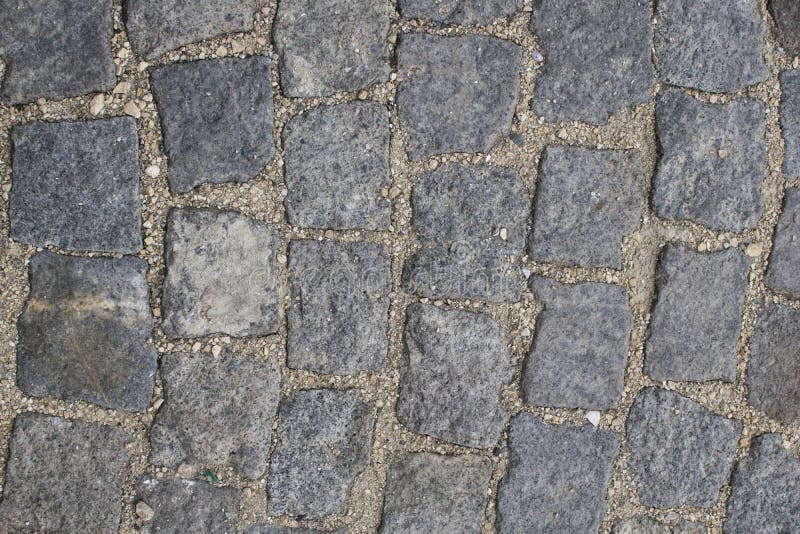 Part of Road Surface, Paved with Cobbles. Stock Photo - Image of floor ...