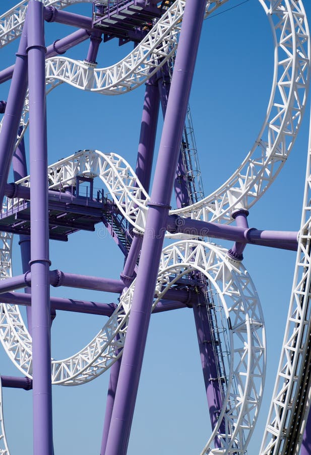 Part of a roller coaster stock image. Image of holiday - 157427441