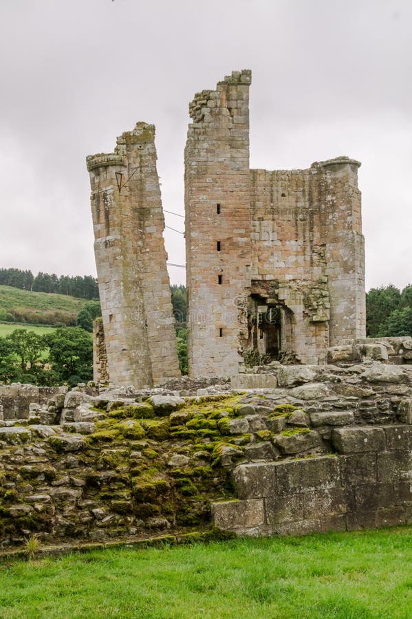 Part of the Ruins of Edlingham Castle in Northumberland Stock Image ...