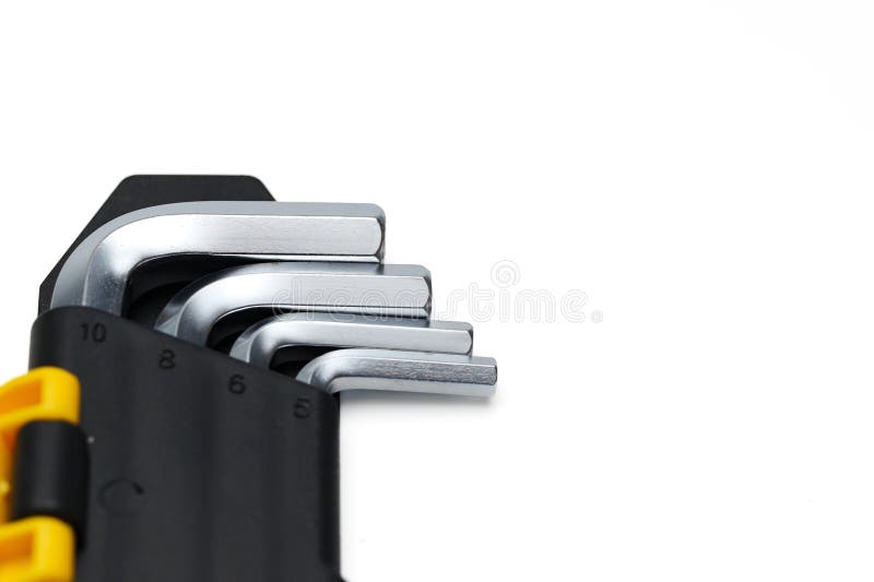 Part of Set of Hex Imbus Keys Made of Durable Steel with Tempering ...