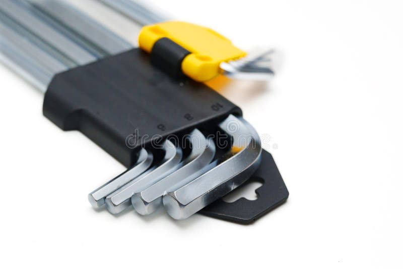 Part of Set of Hex Imbus Keys Made of Durable Steel with Tempering ...