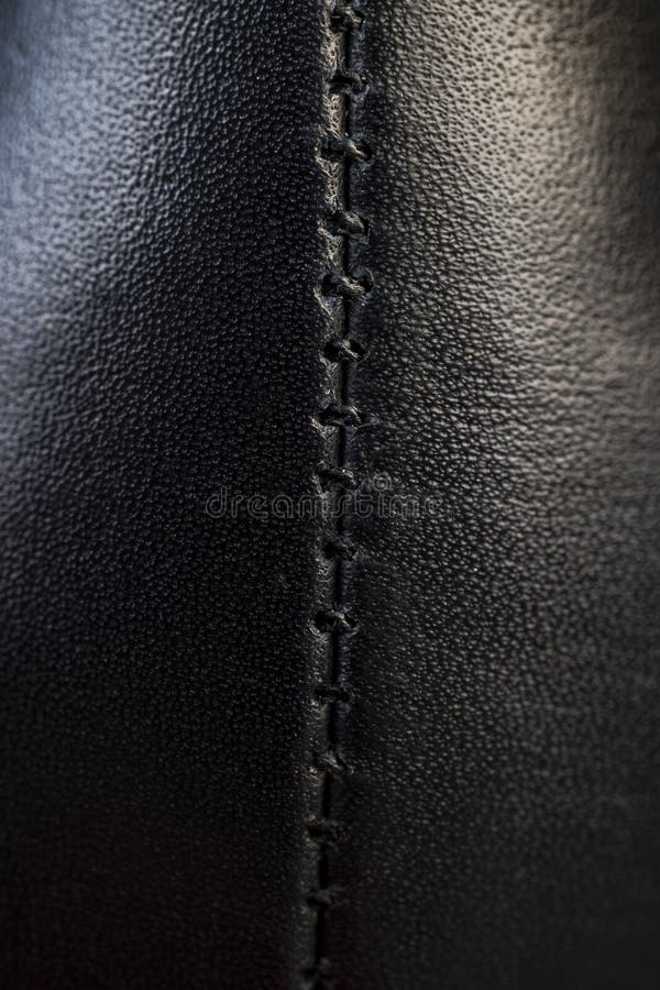 Part of a Shoe Made of Different Pieces of Black Leather Stock Image ...