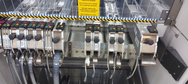 Part of the Siemens Assembly Line with Component Feeders Stock Photo ...