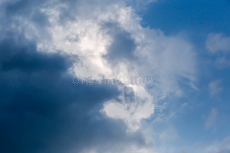 Part of Sky with Storm Cloud Edge Against Blue Sky Stock Image - Image ...