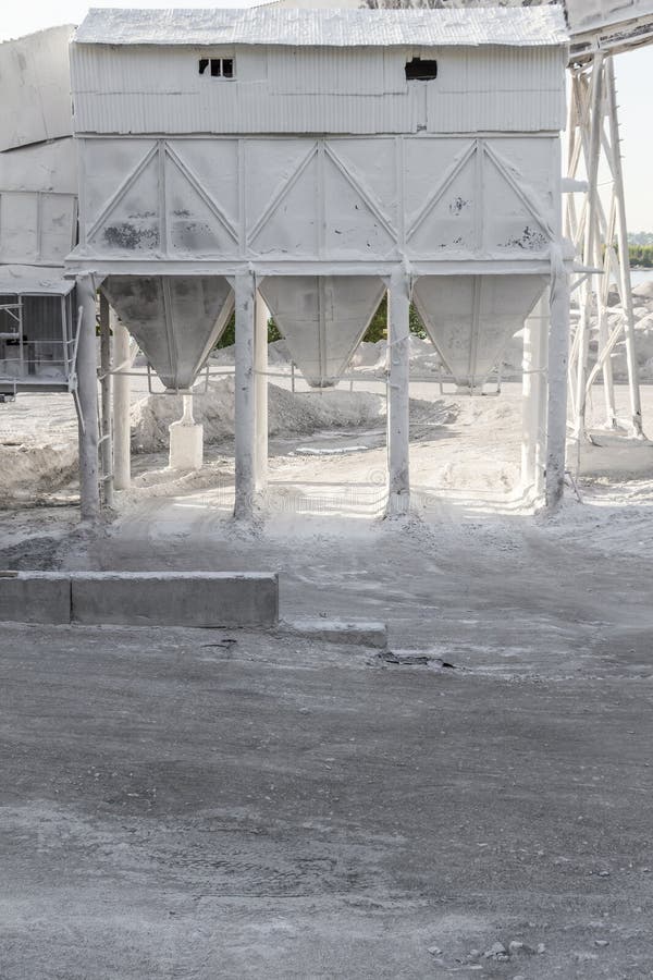 Part of a Small Cement Factory Stock Image - Image of heap, containers ...