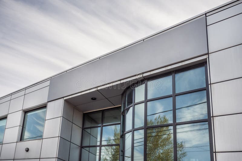 Part of a Small Generic Building Exterior Stock Photo - Image of closed ...