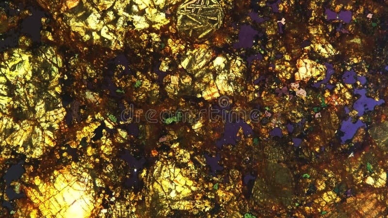 Part of a Space Meteorite Under a Microscope Closeup Stock Photo ...