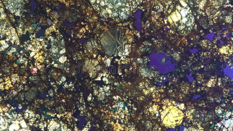 Part of a Space Meteorite Under a Microscope Closeup Stock Image ...