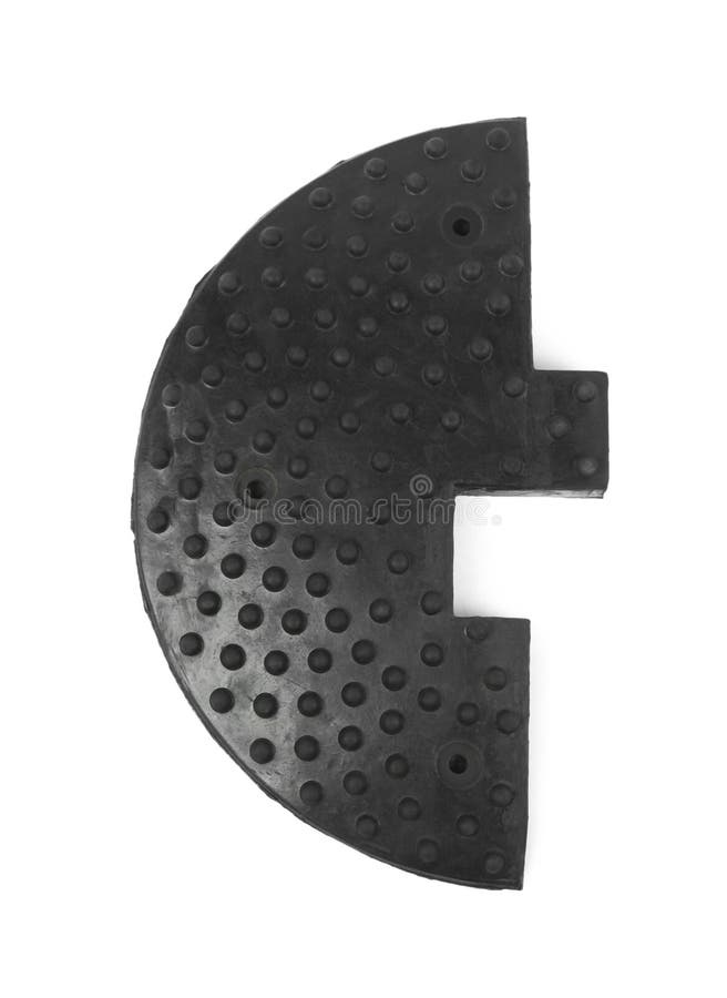 Part of Speed Bump Isolated on White, Top View Stock Photo - Image of ...