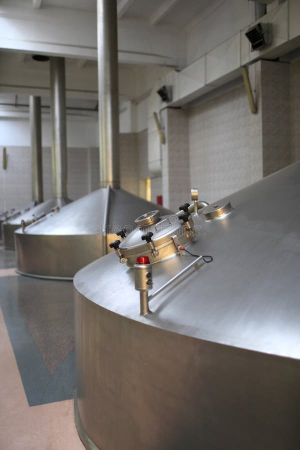 Part of Stainless Fermentation Vats Stock Image - Image of color ...