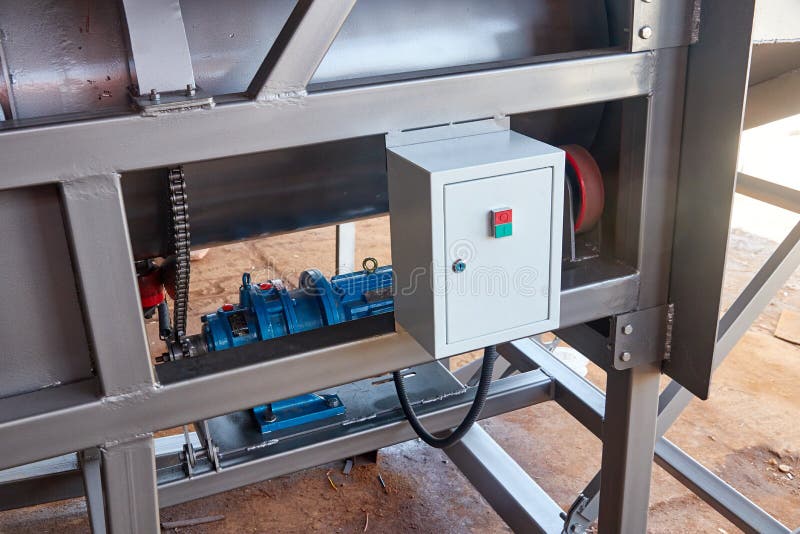 Electric Control Cabinet with Circuit Boards and Relays Stock Photo ...