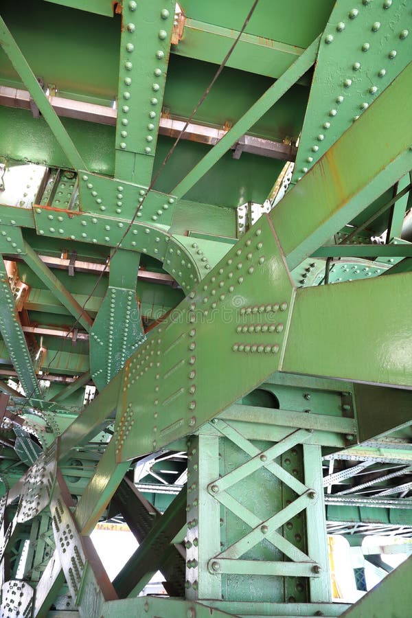 Part of the Steel Structure Bridge Stock Photo - Image of mast ...