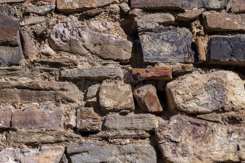 Part of a Stone Wall, for Background or Texture. Stock Photo - Image of ...