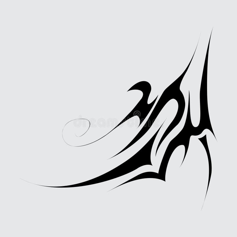 Part of the Tattoo. Abstract Symbol Stock Vector - Illustration of ...
