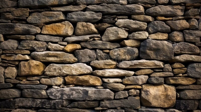Part of Texture Stone Wall, Generative AI. Stock Illustration ...