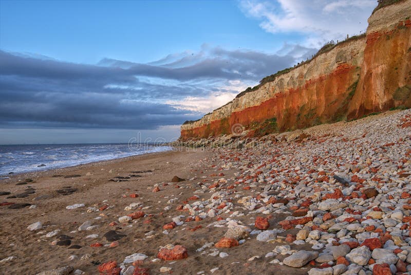 Three Coloured Cliffs at Hunstanton, Norfolk. Stock Photo - Image of ...