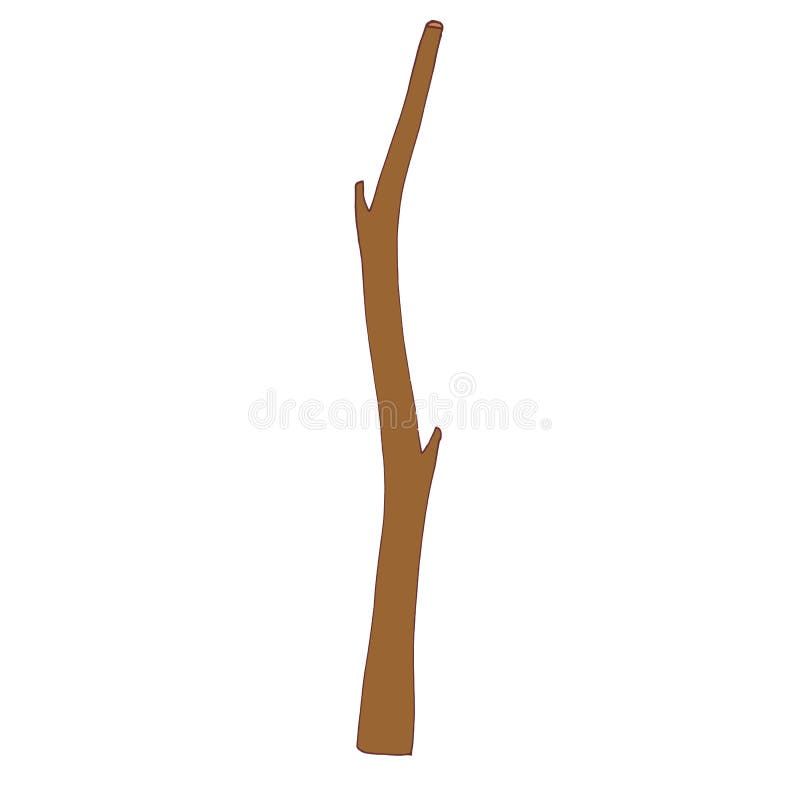 Part of a Tree Branch, a Bare Branch without Leaves. Vector Stock ...