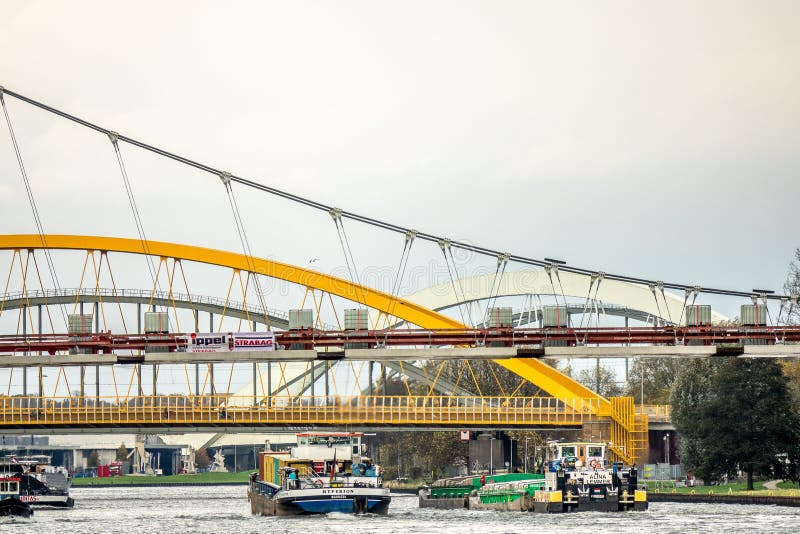Part of Two Bridges Next To Each Other during Daytime Editorial Stock ...