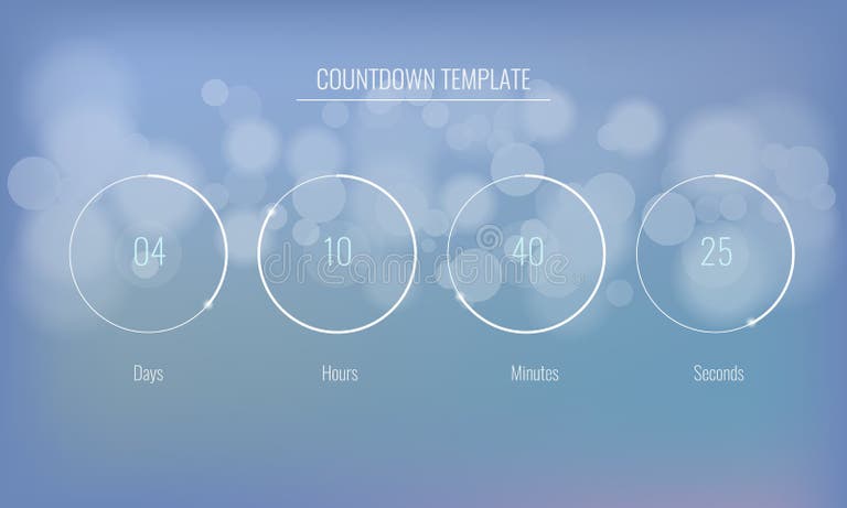 Part of the User Interface Clock Countdown Template for Application, Vector UI Elements. Design ...