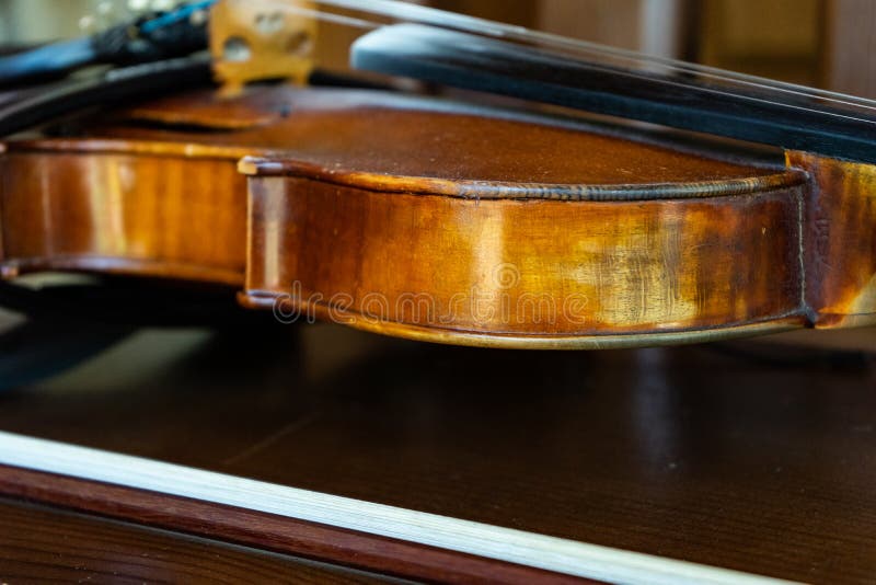 Violin from the side stock photo. Image of concerto, viola - 44636046