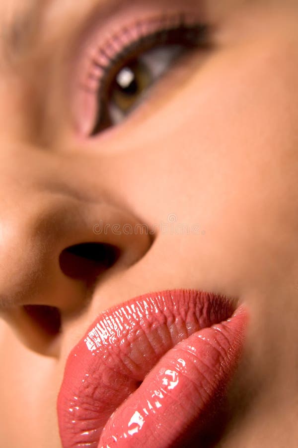 Part of young woman face stock photo. Image of flirting - 5531478