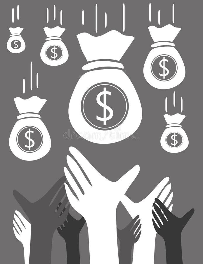 Partage de la richesse illustration de vecteur. Illustration du down ...