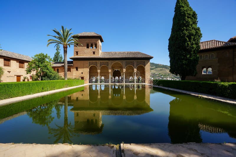 Partal Palace in Alhambra in Granada, Spain Stock Photo - Image of ...