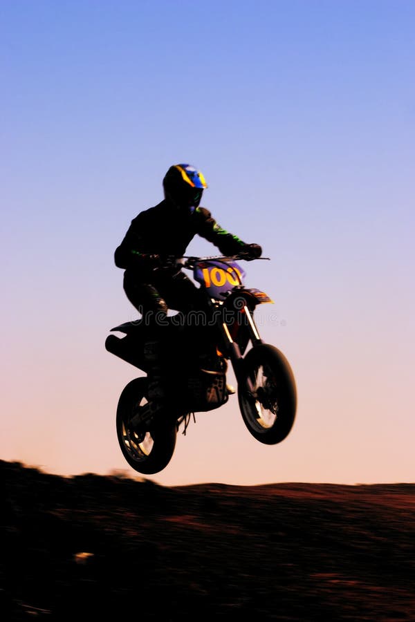 Parte Anteriore Della Siluetta Del Motociclo Fotografia Stock ...