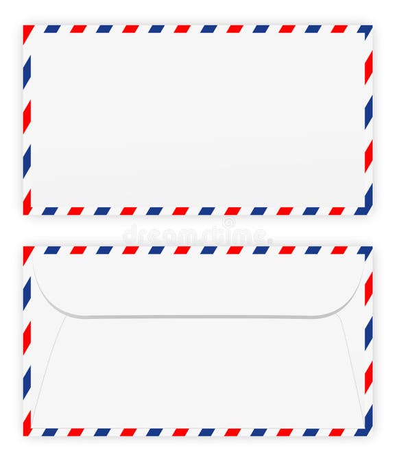 Fronte e retro del busta illustrazione vettoriale. Illustrazione di ...