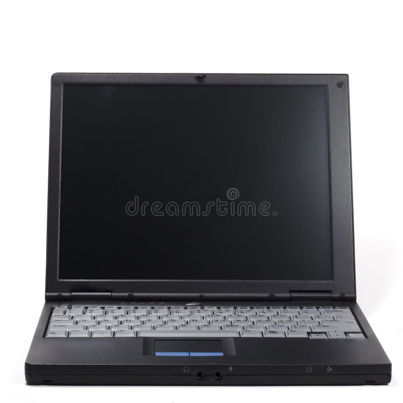 Computer Portatile Nero (anteriore) Fotografia Stock - Immagine di ...