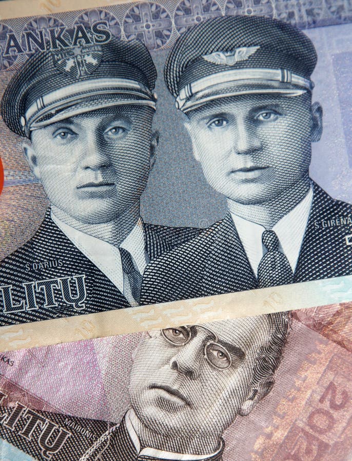 Parte de litas lituanos foto de archivo. Imagen de diez - 25985552