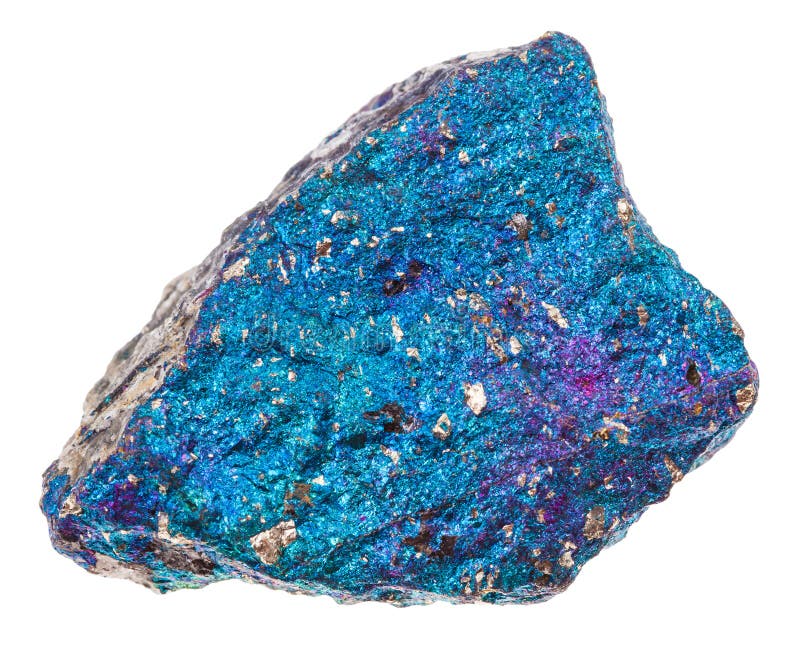 Parte De Pedra Azul Da Calcopirite Isolada Imagem de Stock - Imagem de ...