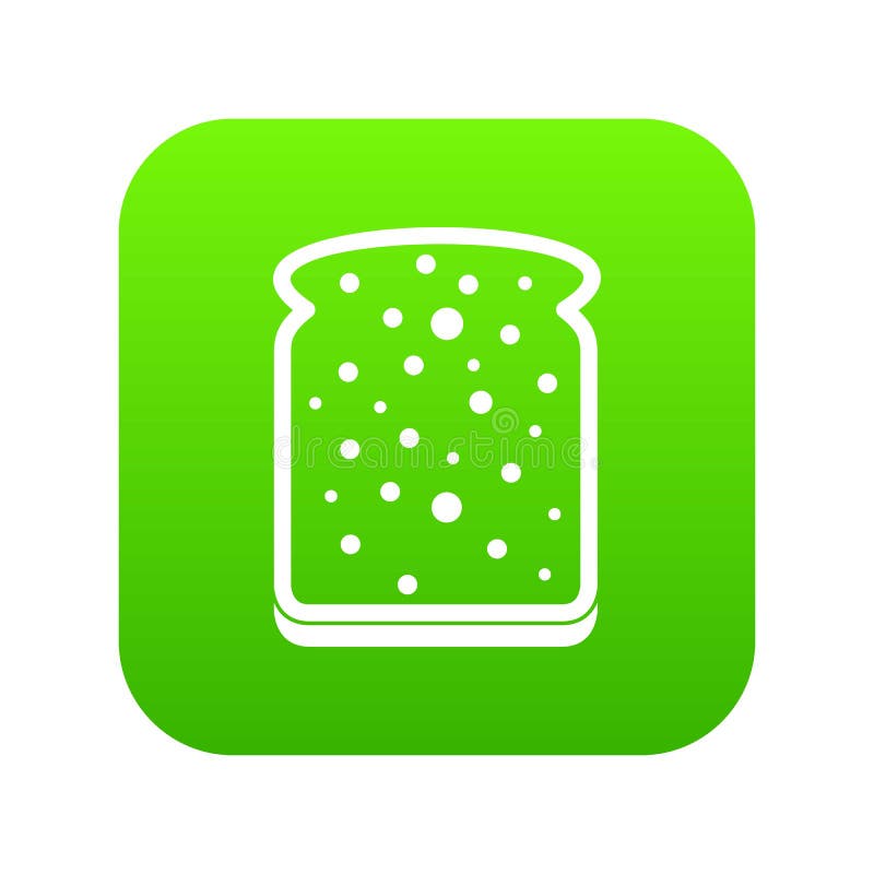 Parte Del Verde Digital Del Icono Del Pan Blanco Ilustración del Vector ...