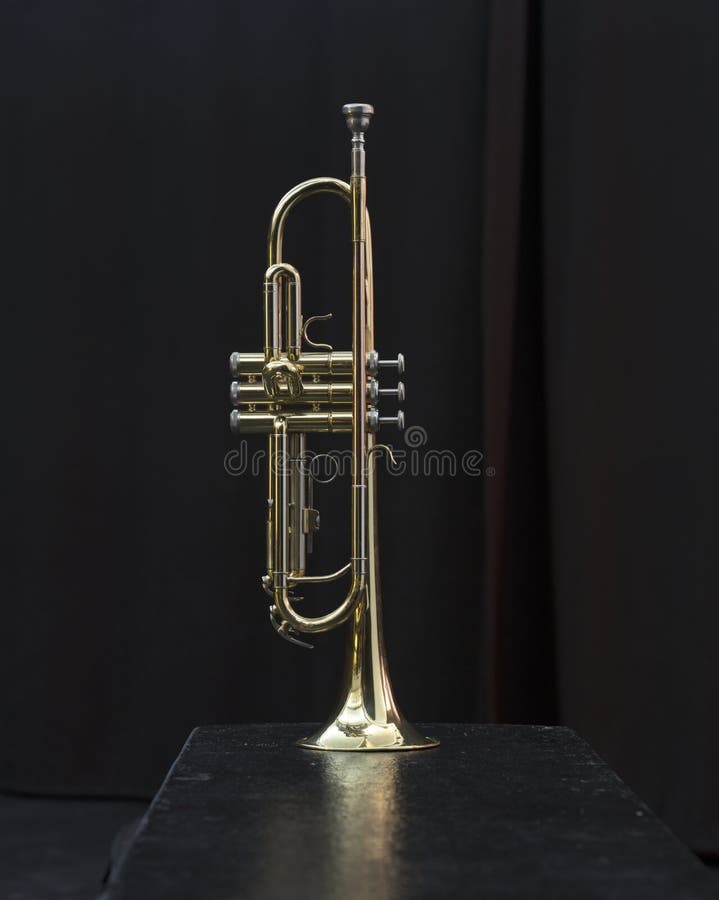 Strumento Musicale Della Tromba Metallico Fotografia Stock - Immagine ...