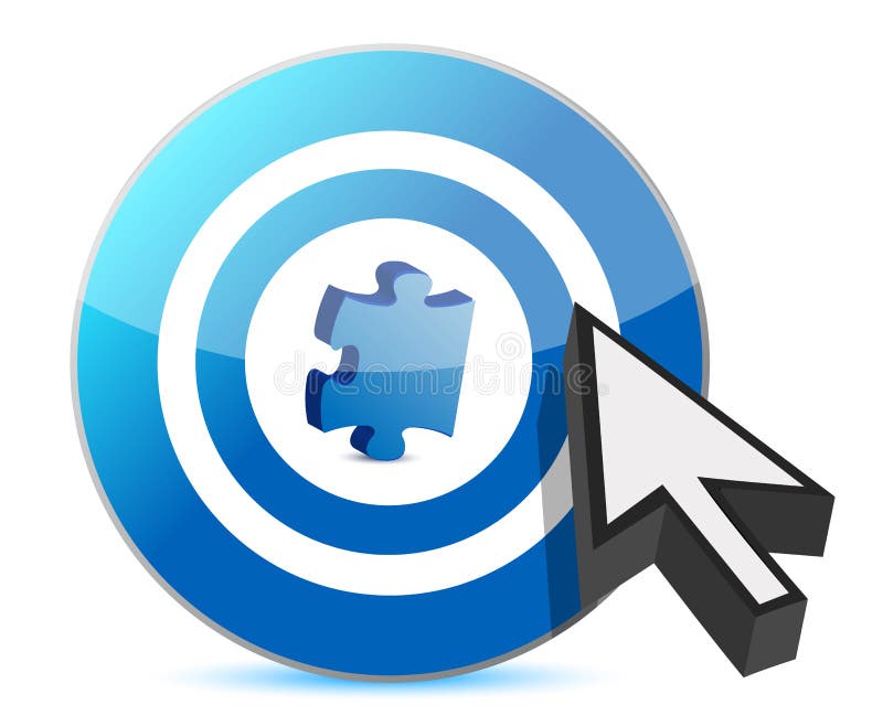 Parte E Cursor Do Enigma Do Alvo Ilustração Stock - Ilustração de ...